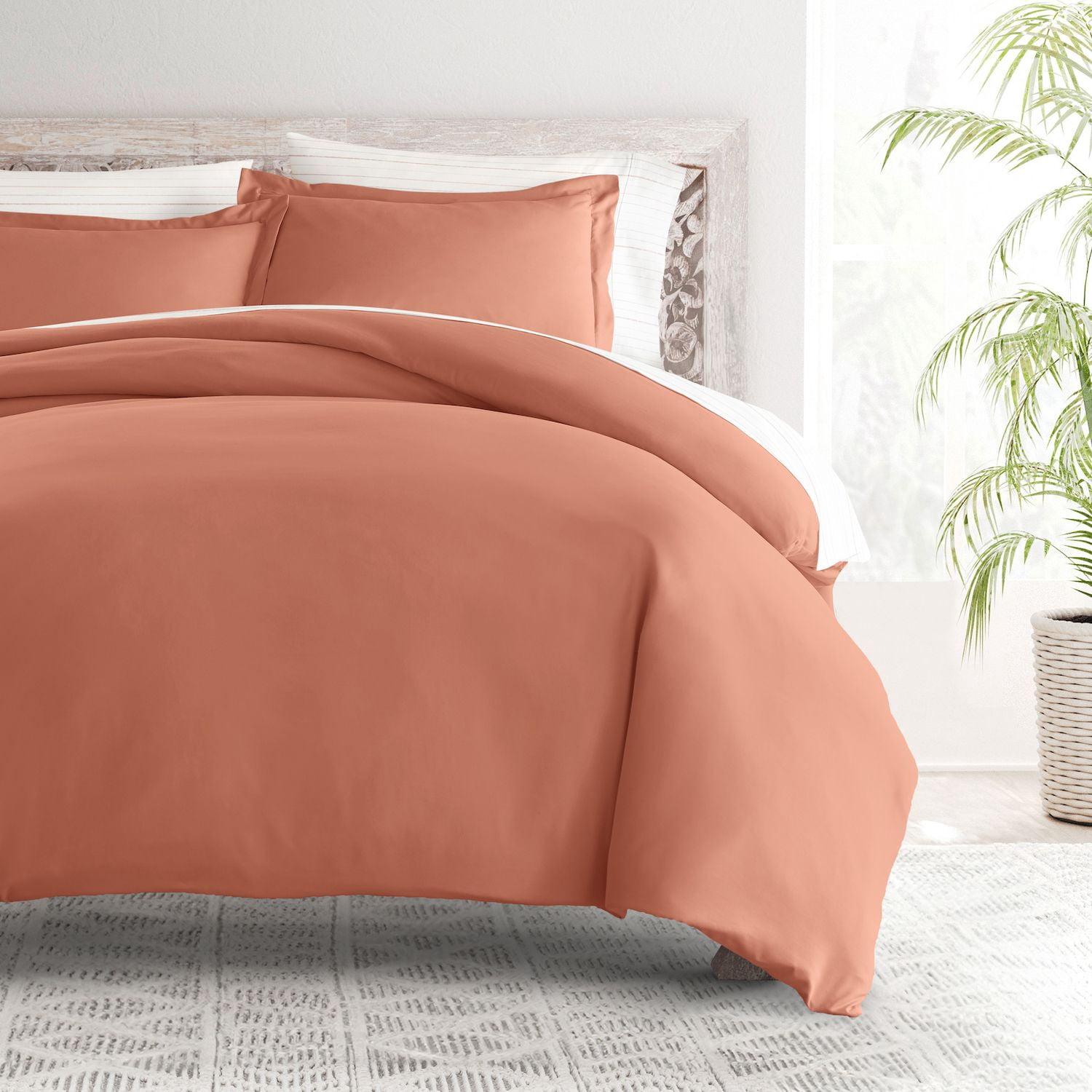 Home Collection Bedding Bundle Solid Duvet Cover Set Color: Stitch ...