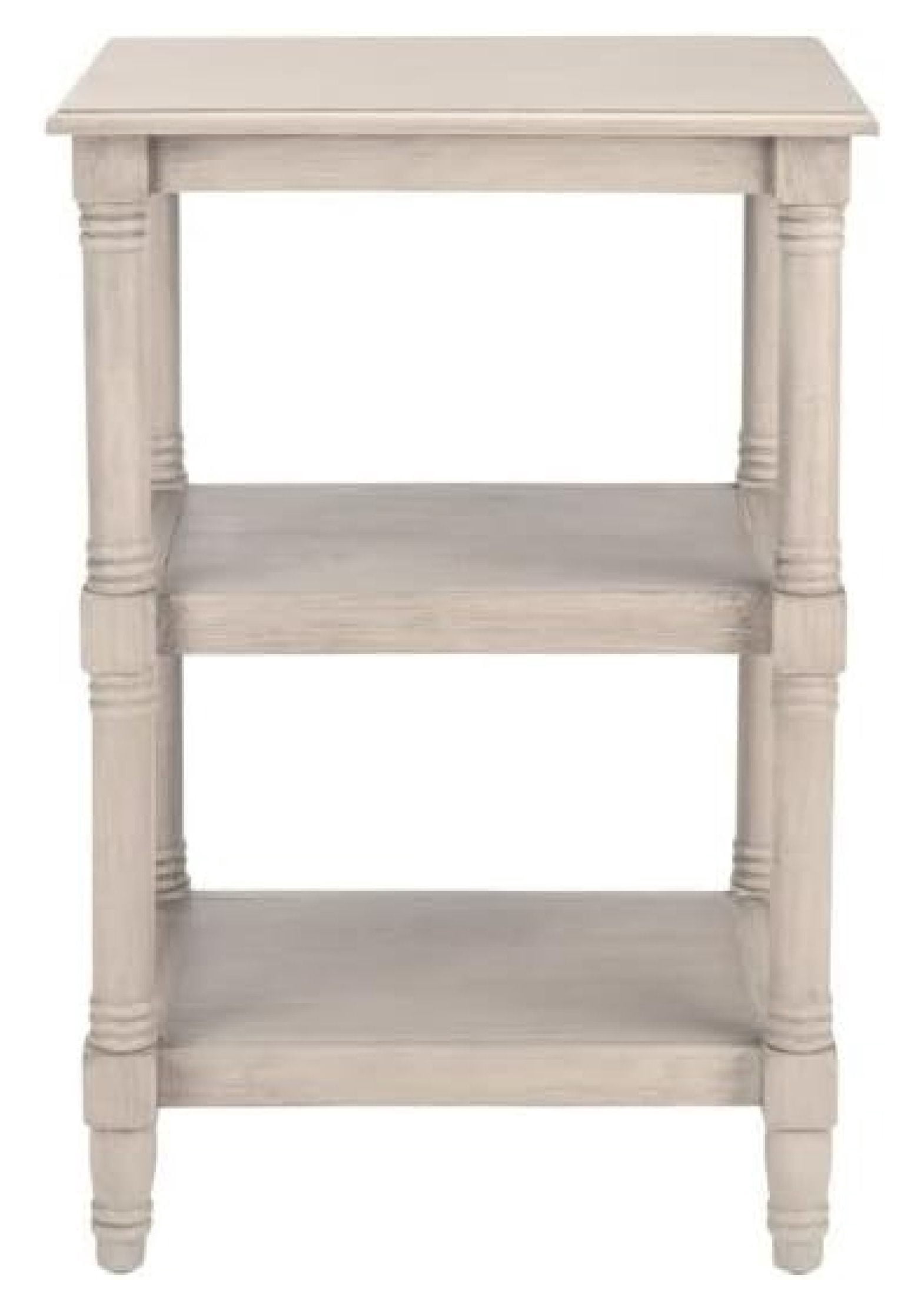 Home Collection Cassie Greige 3-Shelf Display Storage Accent Table ...