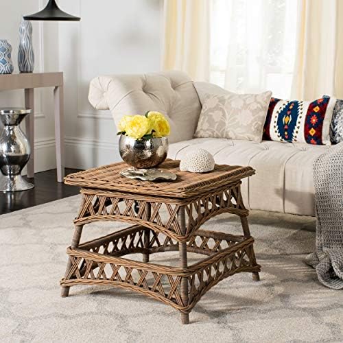 Home Collection Sora Natural Wicker Accent Table - Walmart.com