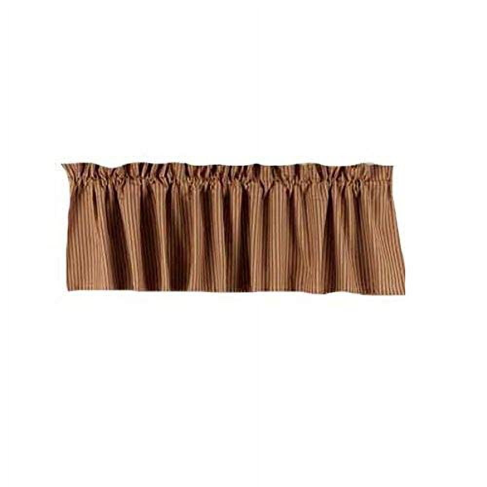 York Ticking Valance - Barn Red 72x15.5 - Walmart.com