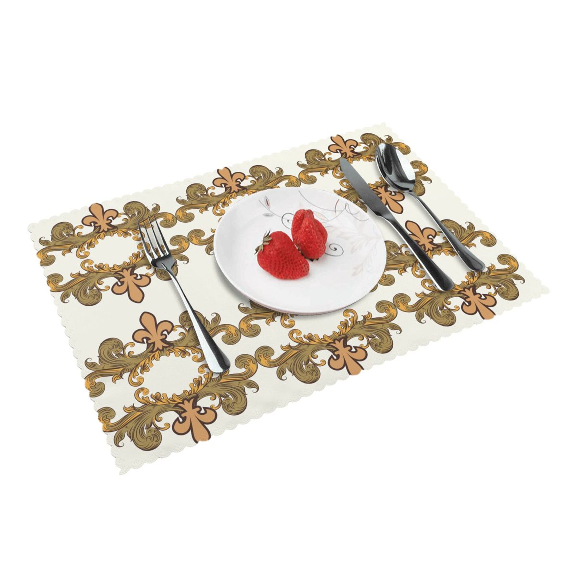 Home Color Illustration Border Background Placemats Set Of 4 Washable ...