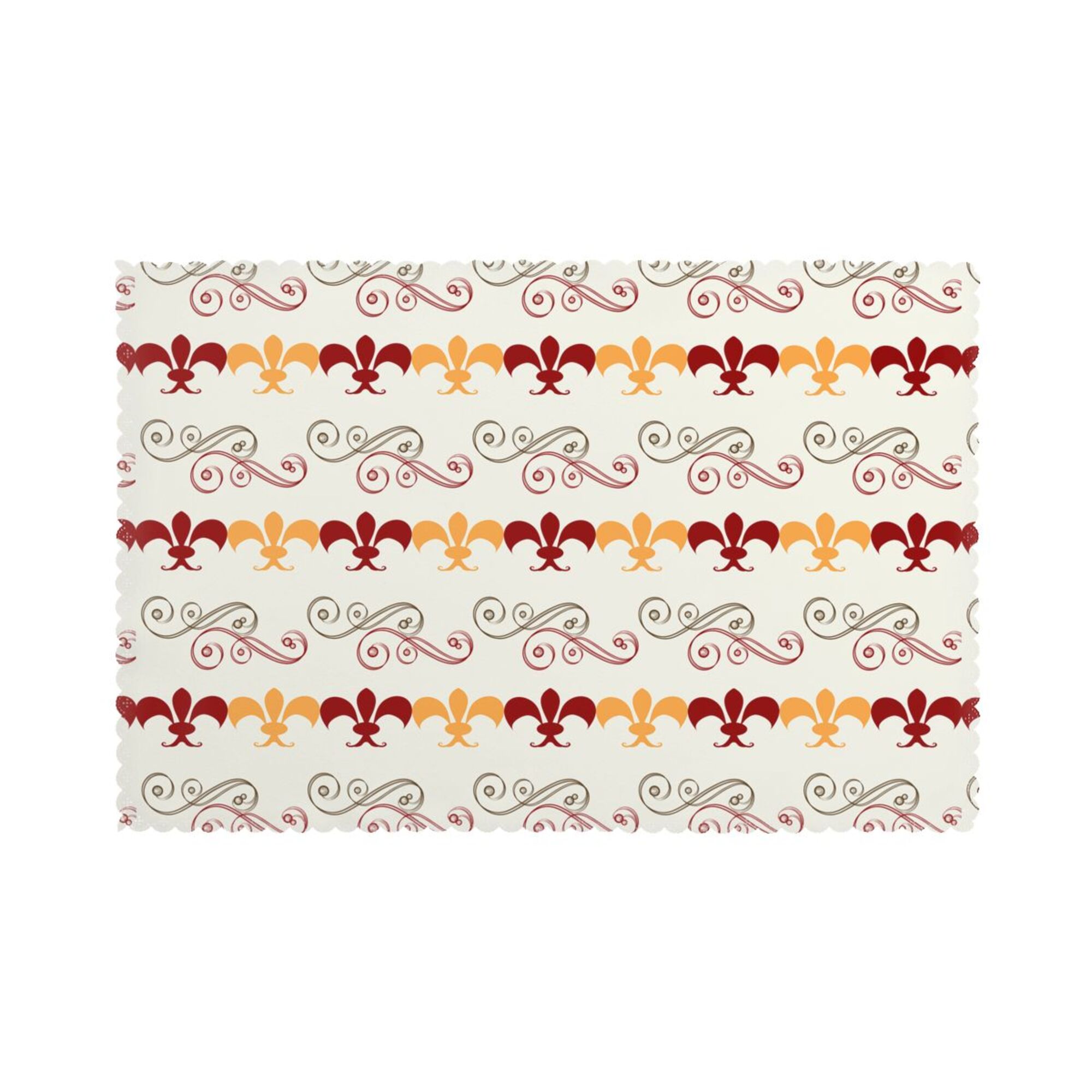 Home Color Illustration Border Background Placemats Set Of 6 Washable ...