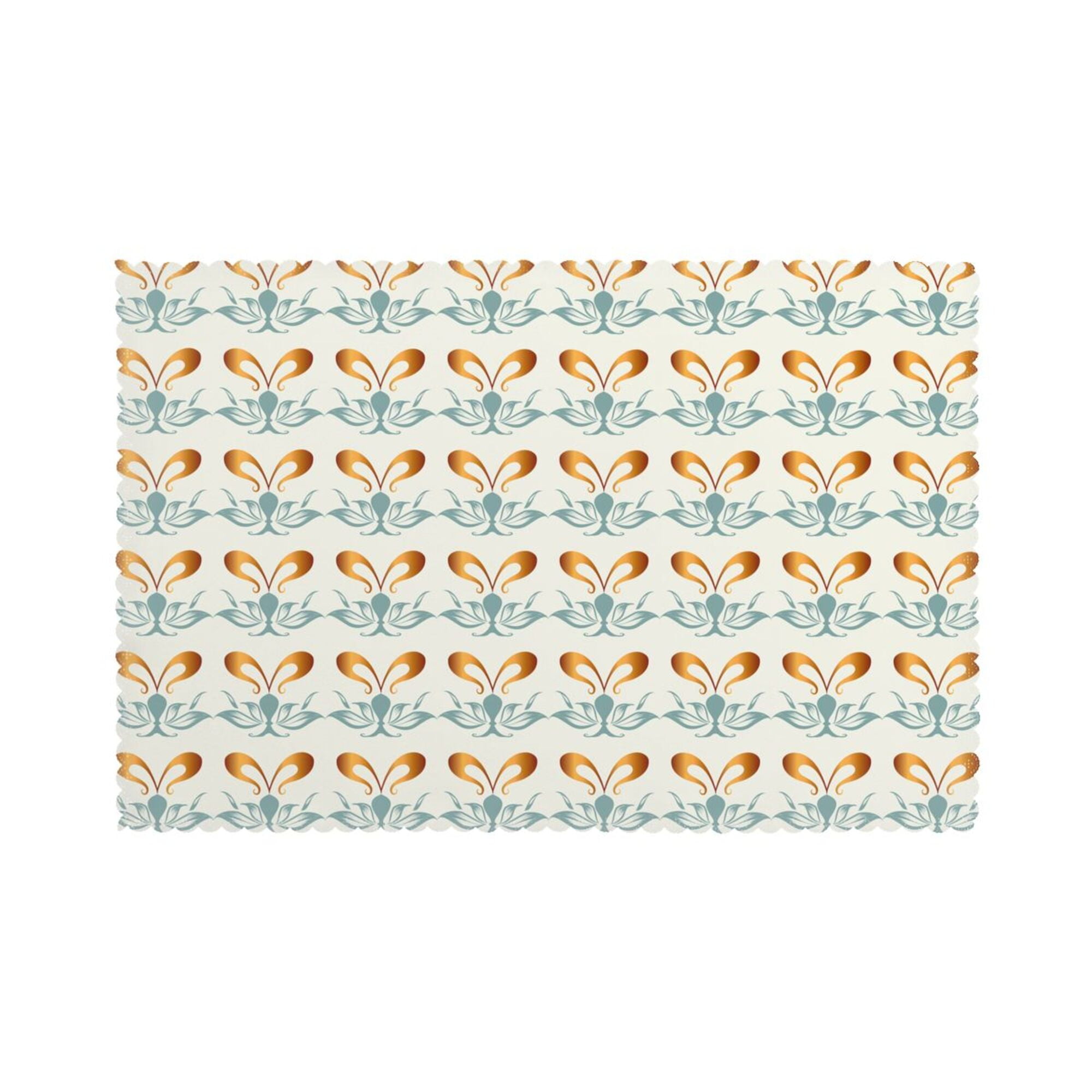 Home Color Illustration Border Background Placemats Set Of 6 Washable ...