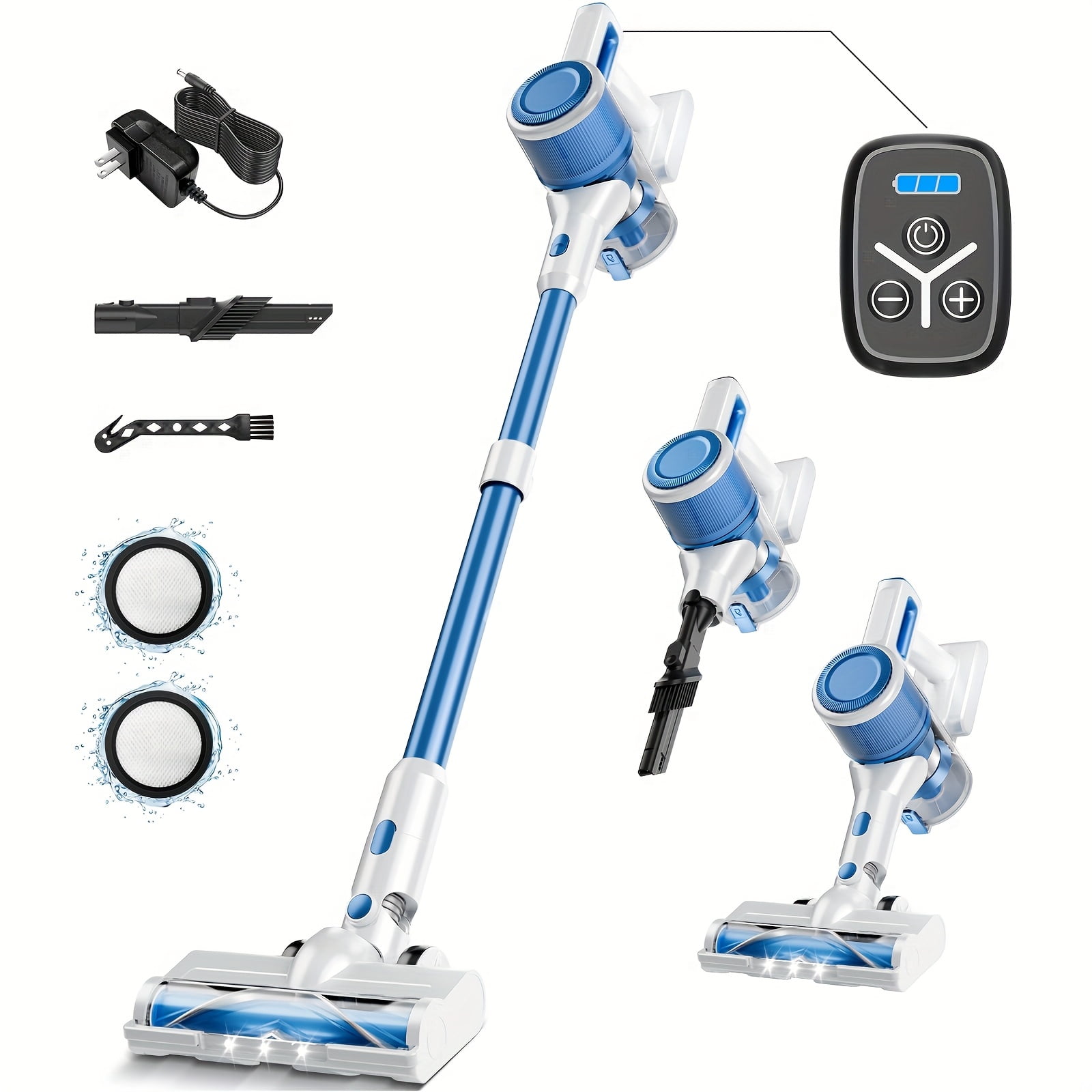 Home Cordless Stick Vacuum 35Kpa Strong Suction, 45Mins Battery Life ...