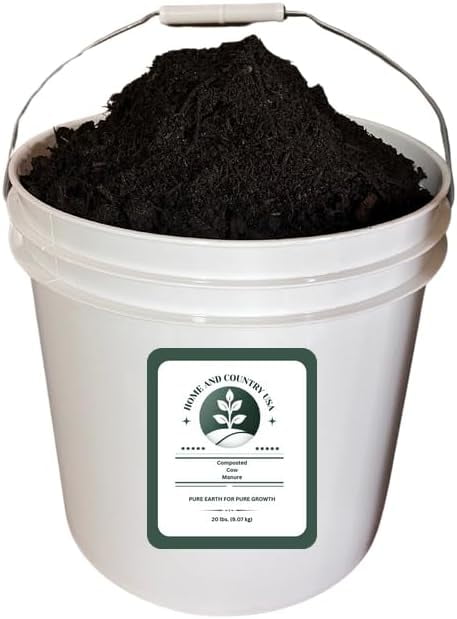 Home & Country USA Organic Composted Cow Manure - 20 lb Pail for ...