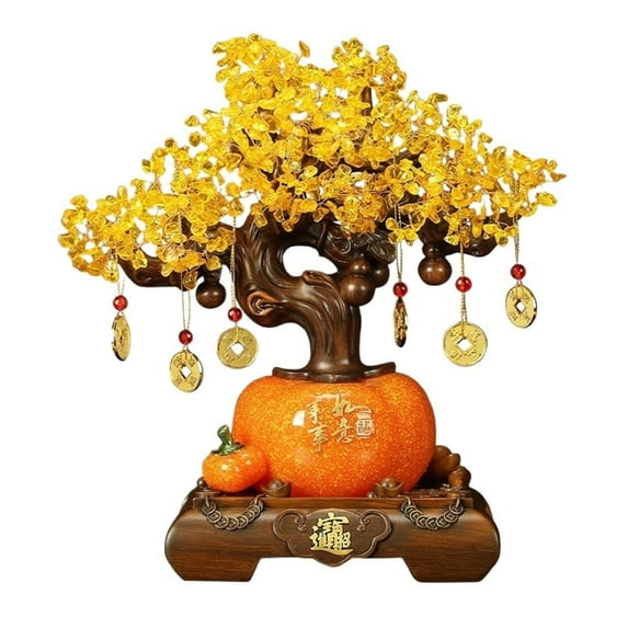 Home Crystal Money Tree, Fortune Persimmon Wine Cooler Decoration ...