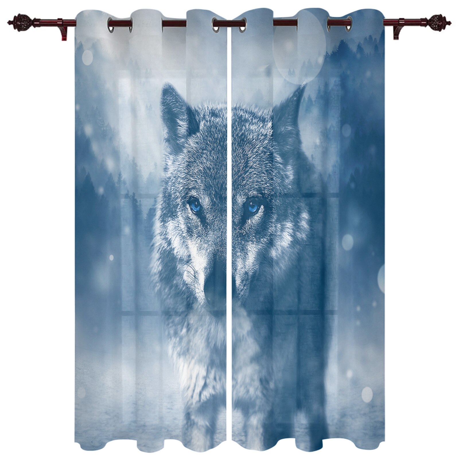 Home Curtains Wooden Door Brick Wall Living Room Bedroom Kitchen Hotel ...