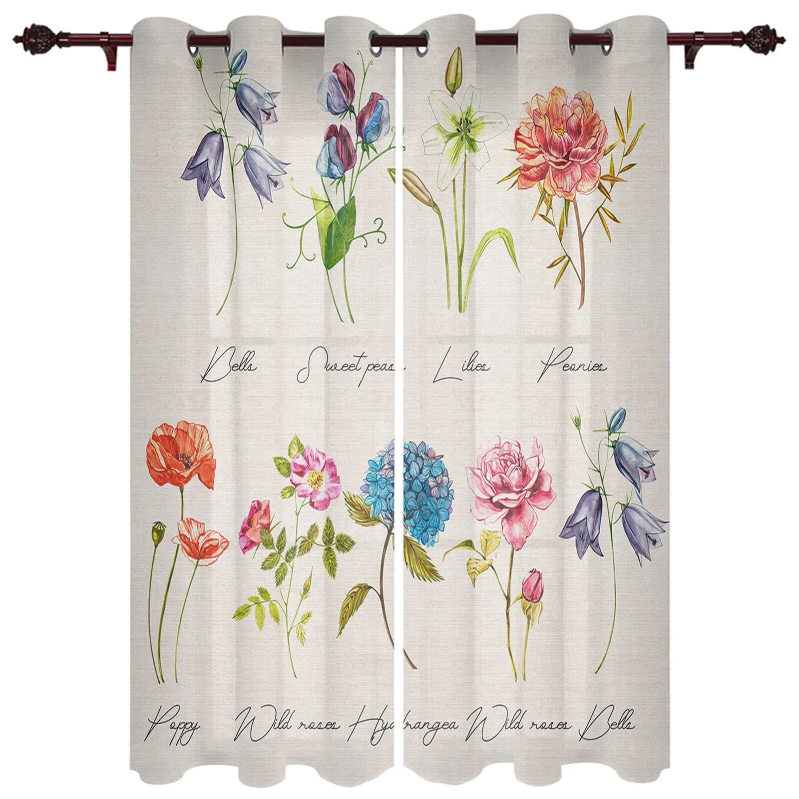 Home Curtains Wooden Door Brick Wall Living Room Bedroom Kitchen Hotel ...