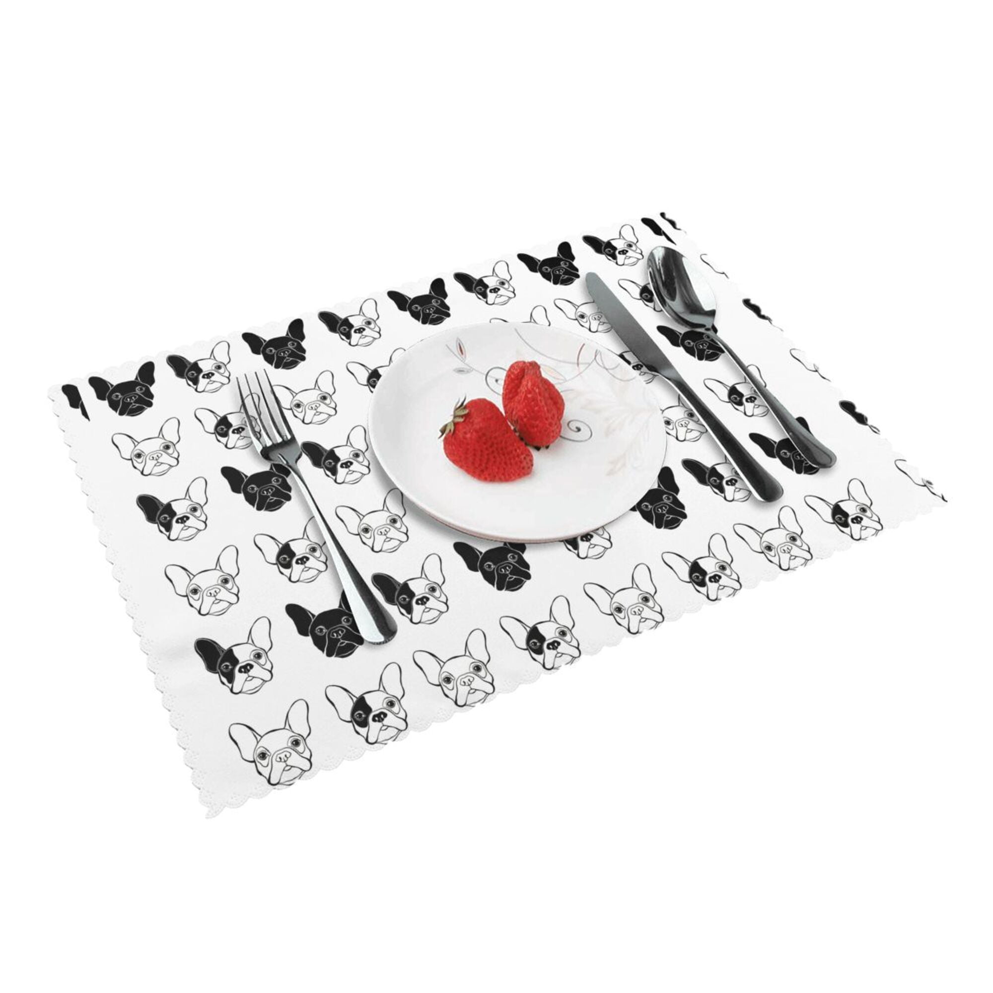 Home Cute Cartoon Dog Placemats Set Of 4 Washable Wipeable Place Mats ...