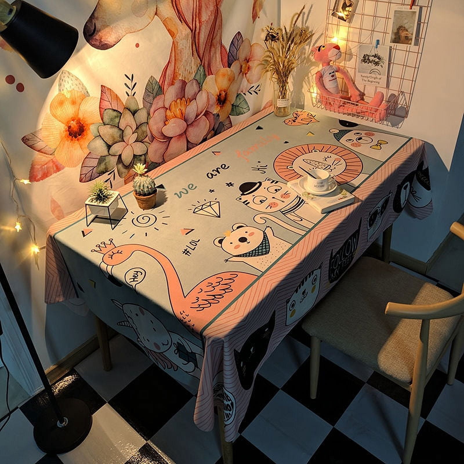 Home Cute Coffee Tables Table Cover Bedroom Japanese Girl Room Desk Mat ...