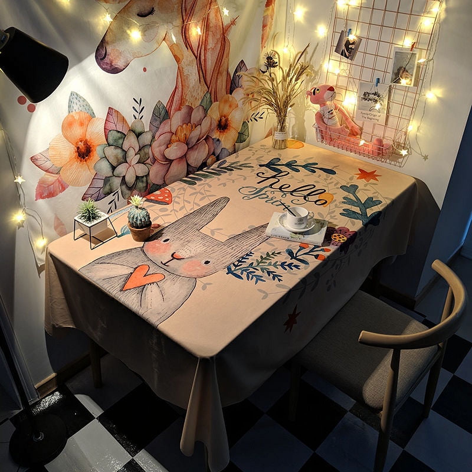 Home Cute Coffee Tables Table Cover Bedroom Japanese Girl Room Desk Mat ...