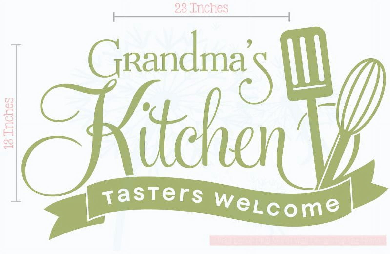 Home Décor Art Grandma's Kitchen Tasters Welcome Vinyl Family Wall ...