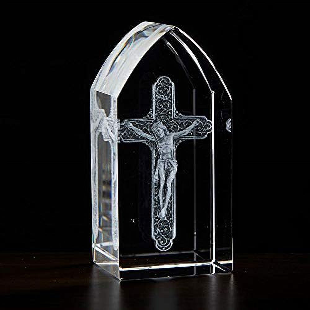 Home Décor - Cathedral Window-Shaped Laser Etched Glass Block by ...