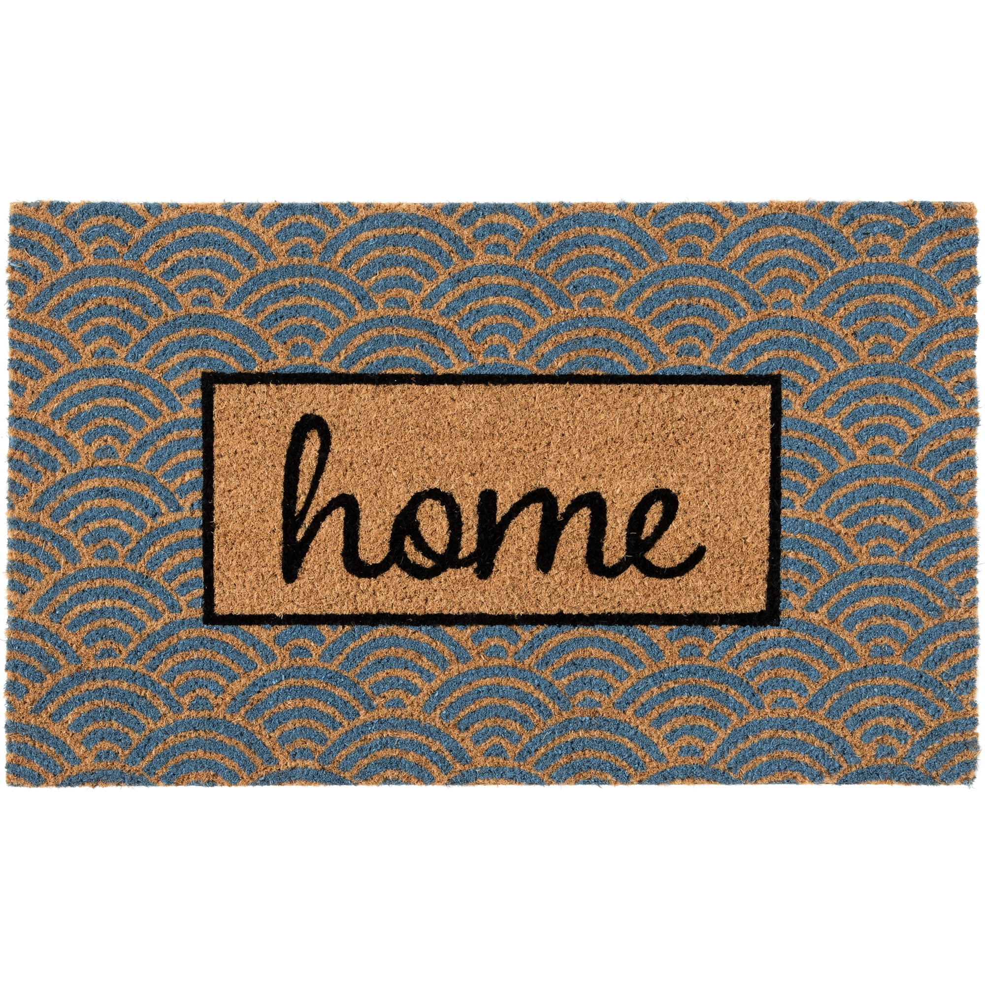 Home Dcor Blue Coir Doormat - 18 x 30 Welcome Mat - Walmart.com