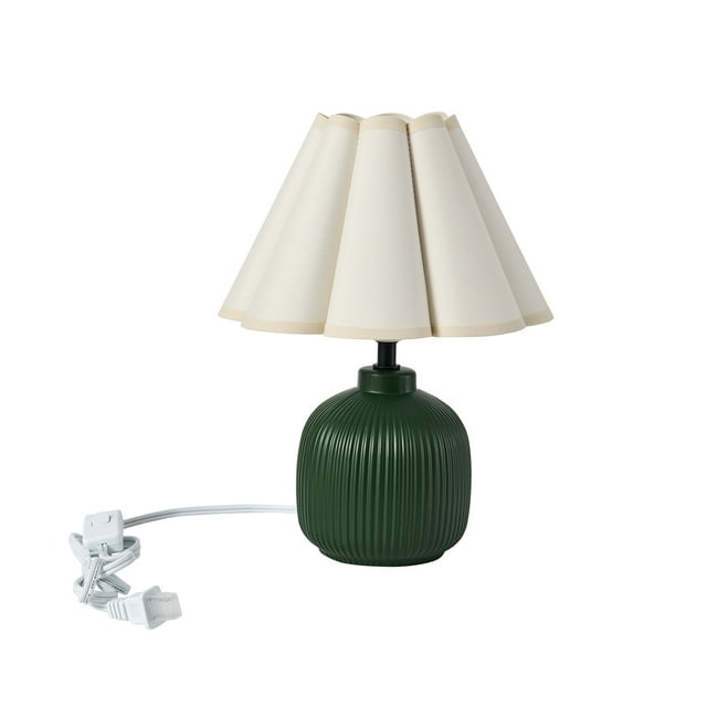 Home Decor Collection 12.5" Green Ceramic Table Lamp - Walmart Business ...