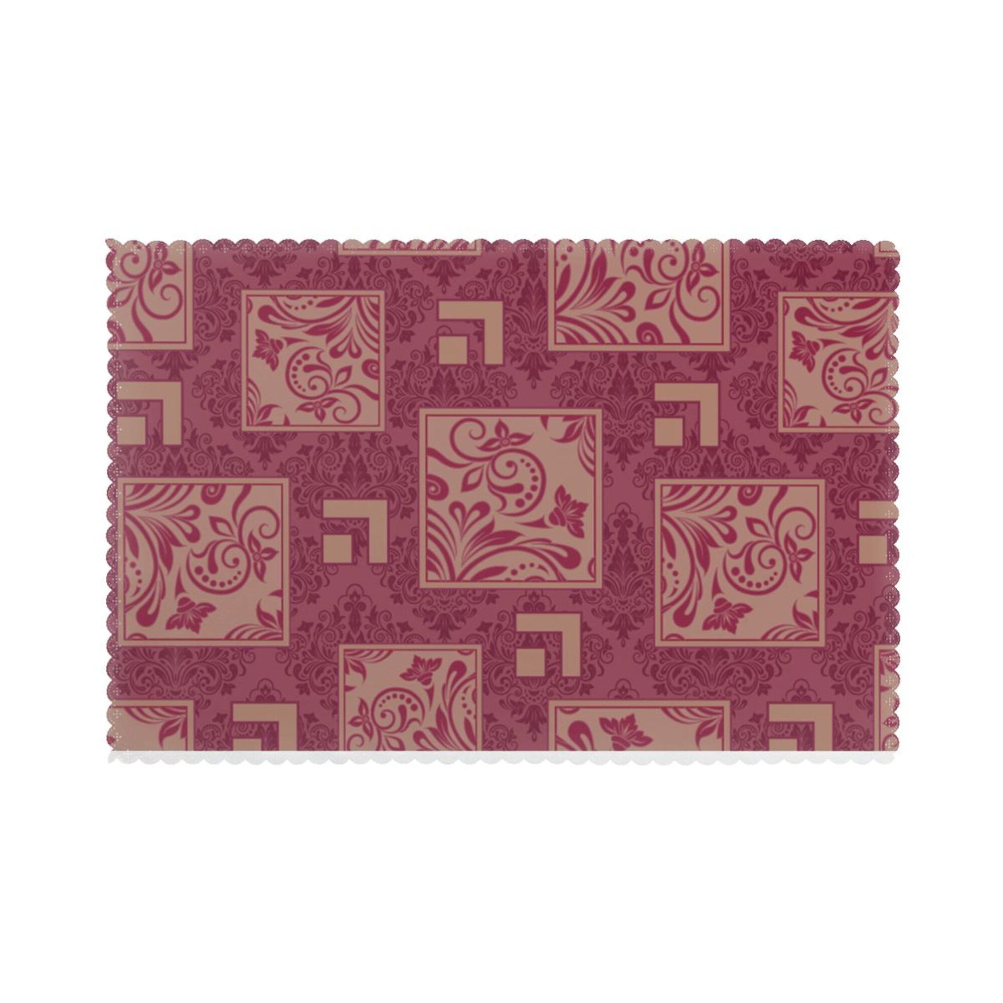 Home Dark Red Square Pattern Background Placemats Set Of 6 Washable ...