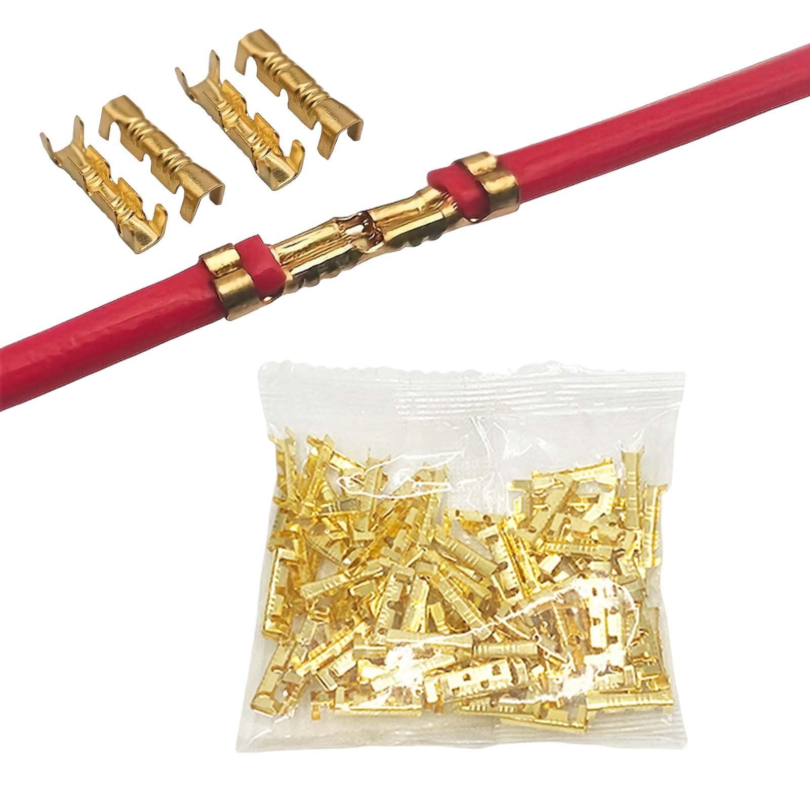 Home Decor 100Pcs Brass Faucet Connector Terminal Electrical Wiring ...