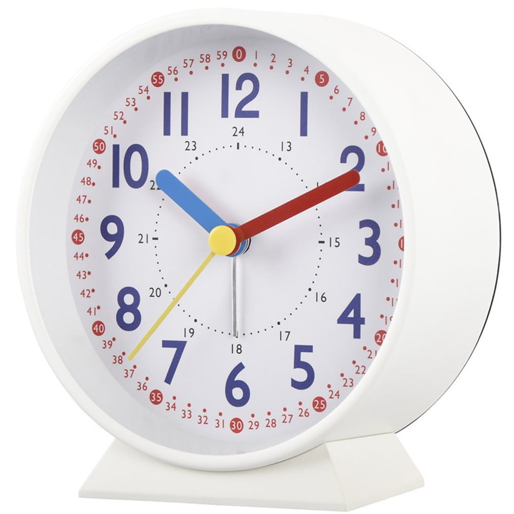 Home Decor 10cm Metal Luminous Alarm Clock Silent Desk Clock 24-Hour ...
