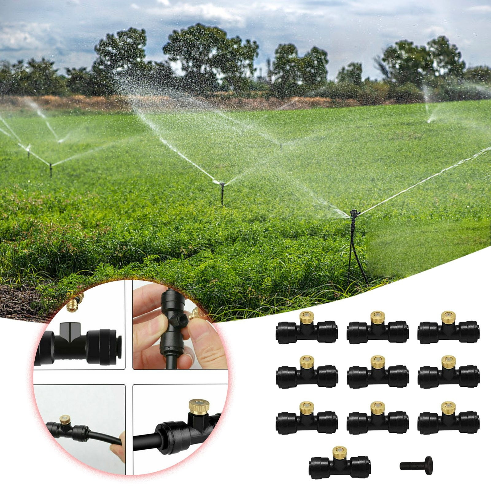 Home Decor 10pcs Misting Nozzles for Outdoor Cooling System Mister Nozzle Atomizing Misting ...