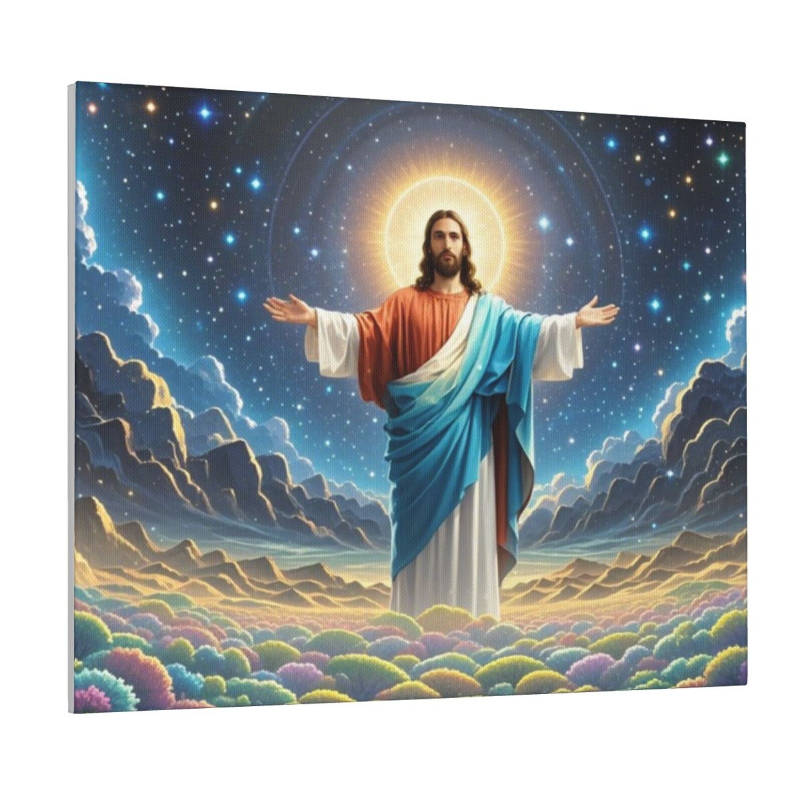Home Decor 16 X 20 Jesus Colorful Tree For Living Room Bedroom Kitchen ...