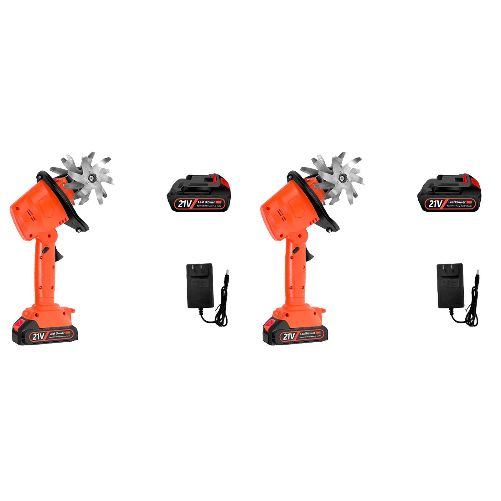 Home Decor 2Pcs 21V Cordless Garden Tiller Cultivator With 4 Stainless ...