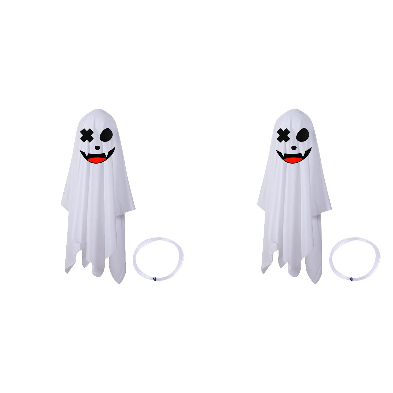 Home Decor 2Pcs Halloween Decorations Hanging Ornament White Fabric For ...