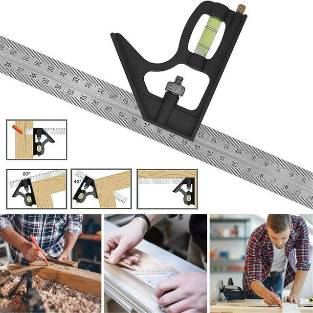 Home Decor 300Mm Adjustable Engineers Combination Try Square Set Right ...