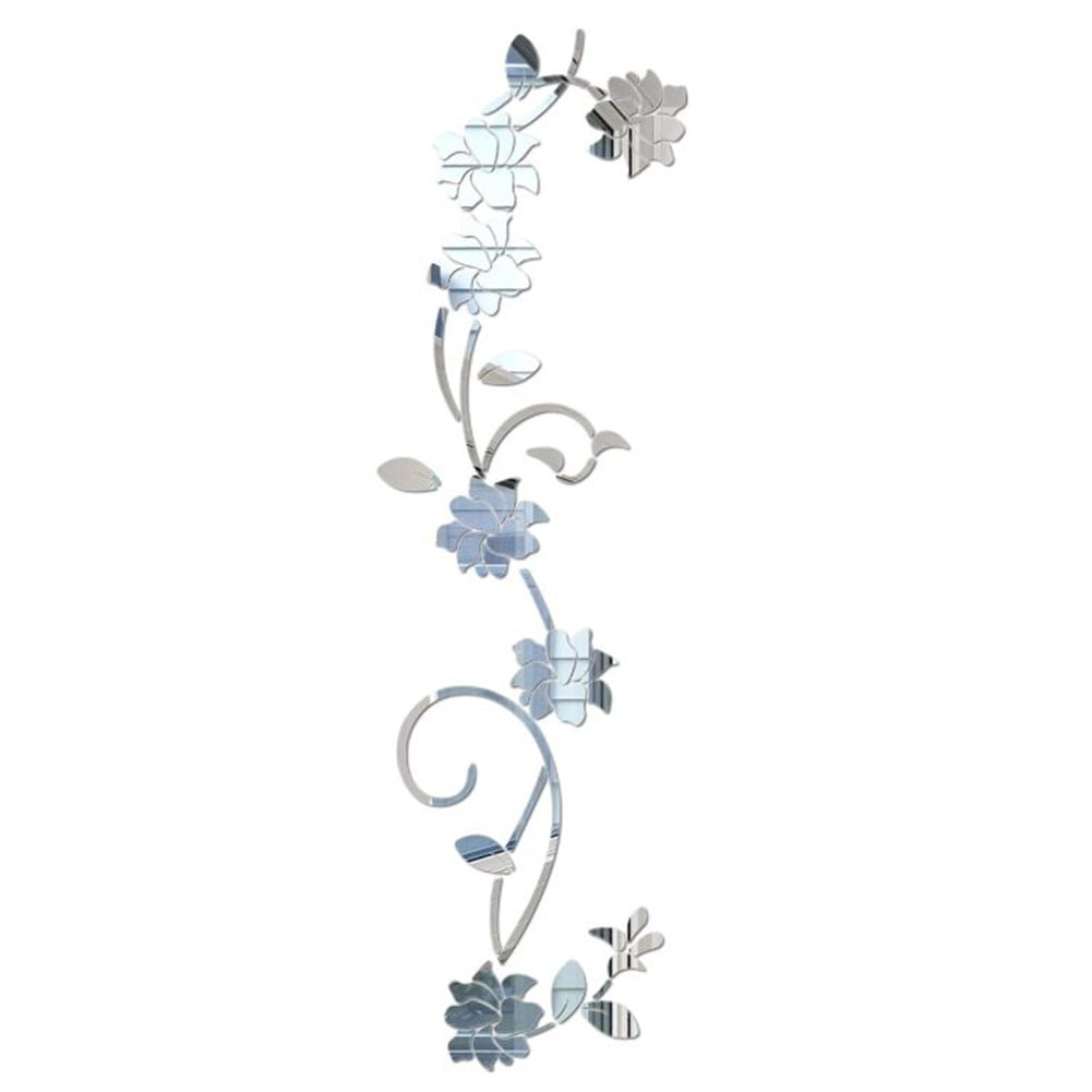 Home Decor 3D Rattan Flower Stickers for Wall Door Living Room Bedroom ...
