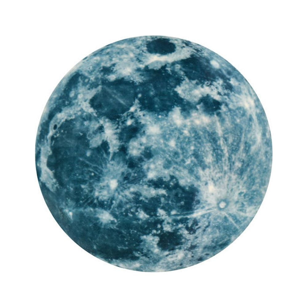 Home Decor 5cm 3D Large Moon Fluorescent Wall Sticker Removable Glow In ...
