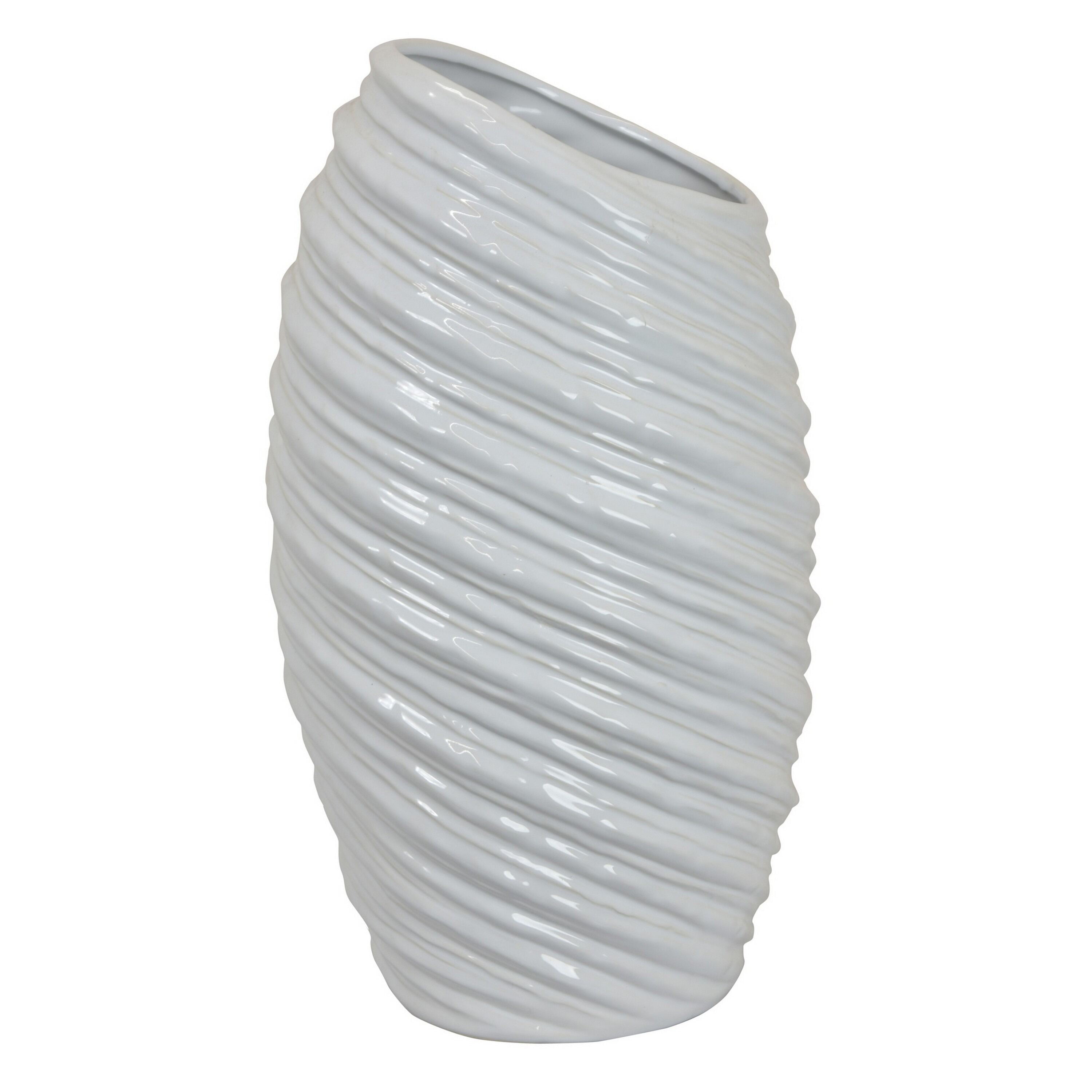 Home Decor Accessories Avery Tall Modern Vase, Angled Spiral Design ...