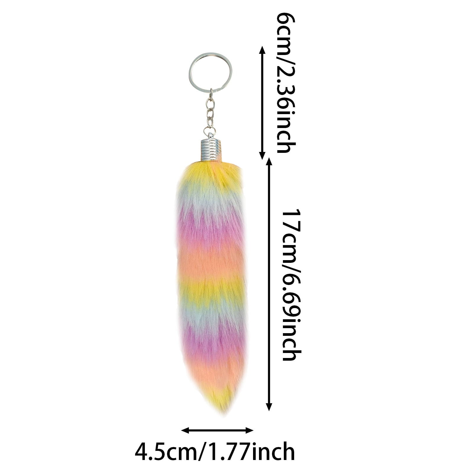 Home Decor Adorable Animal Furry Tail Keychain Hanger Plushy Tail ...