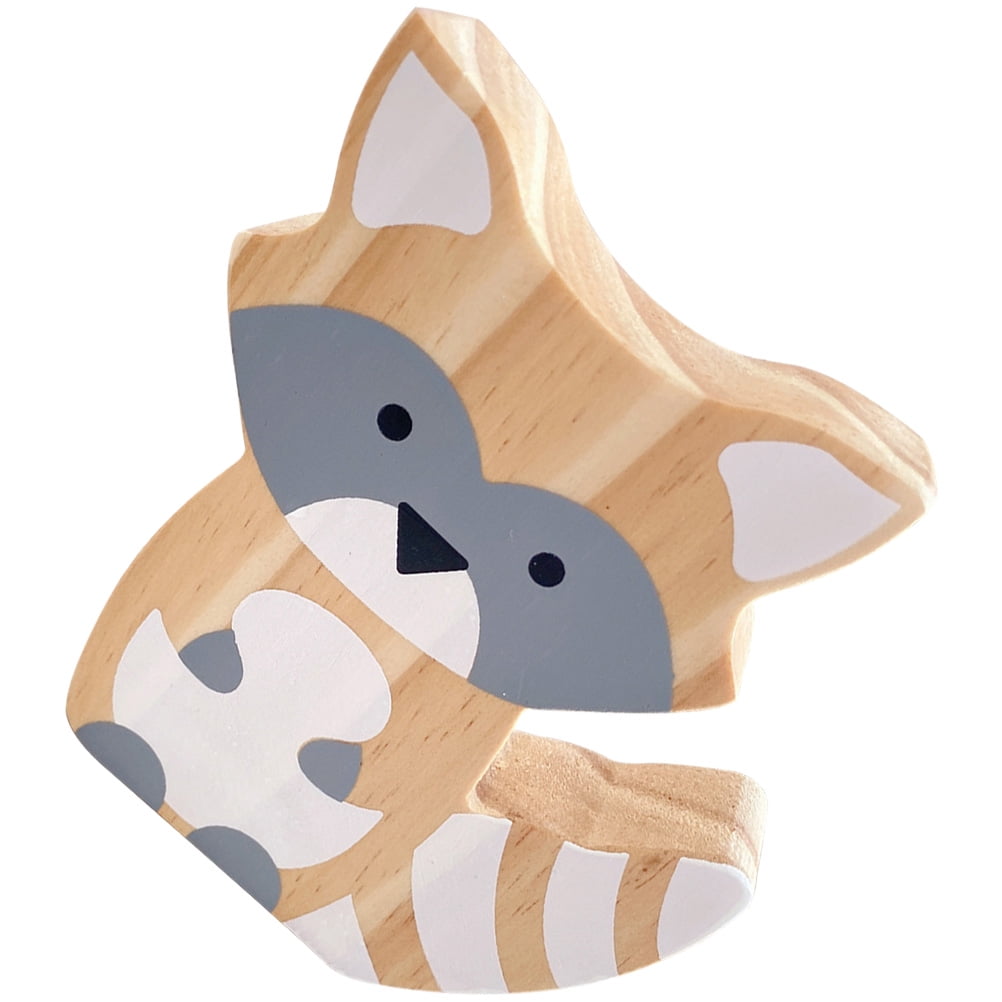 GETAJGHSD Foxes Decoration Wooden Standing Tail Shape For Desktop Decor ...