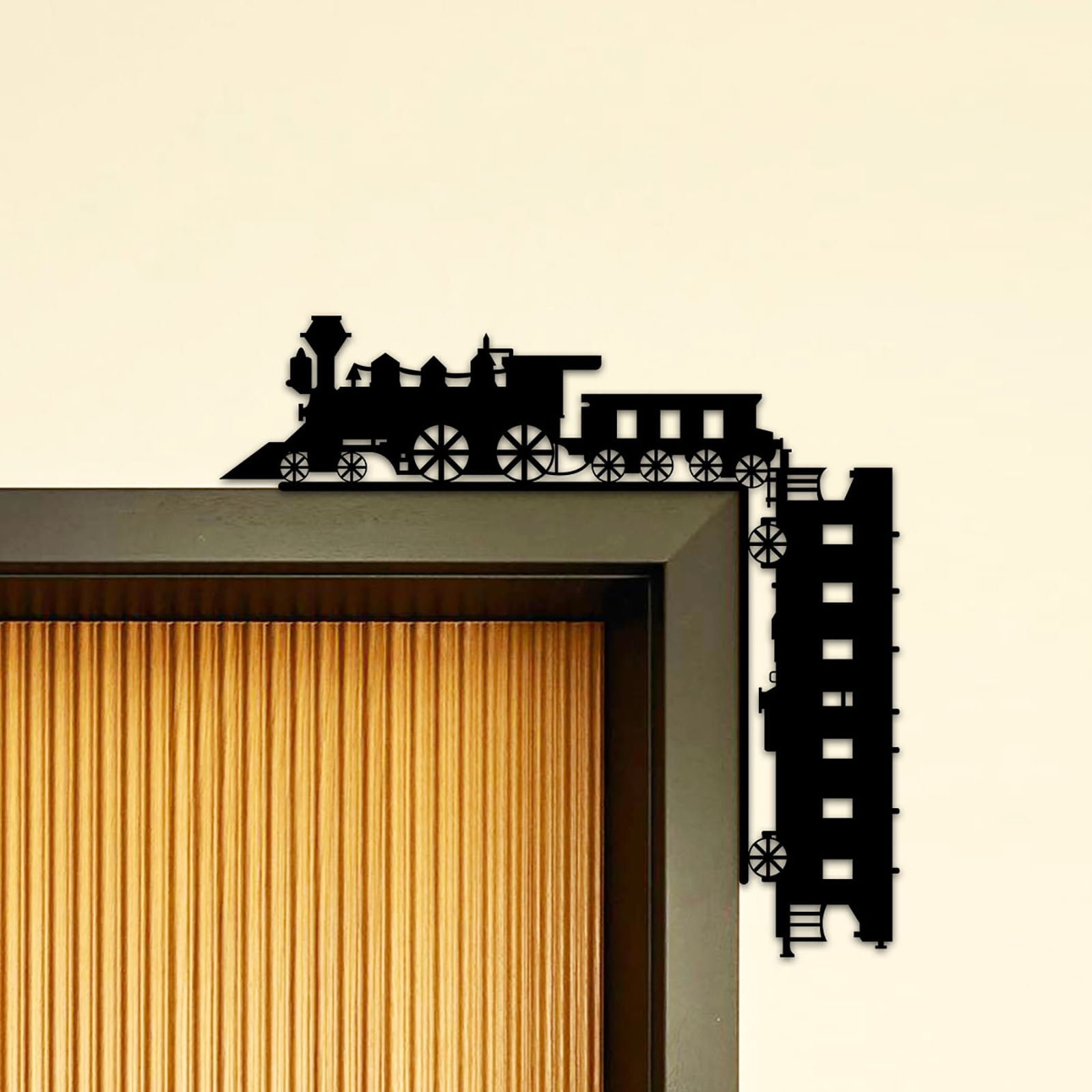 Home Decor Aesthetic Train Silhouette Pattern Door Corner Hanging ...