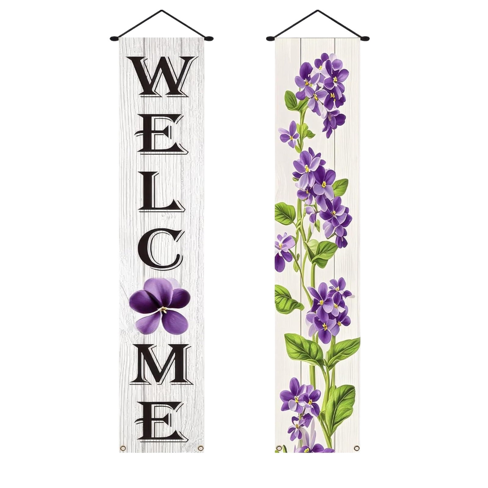 Home Decor Banner Porch Sign Traditional Santa and Snowman Door Banner ...