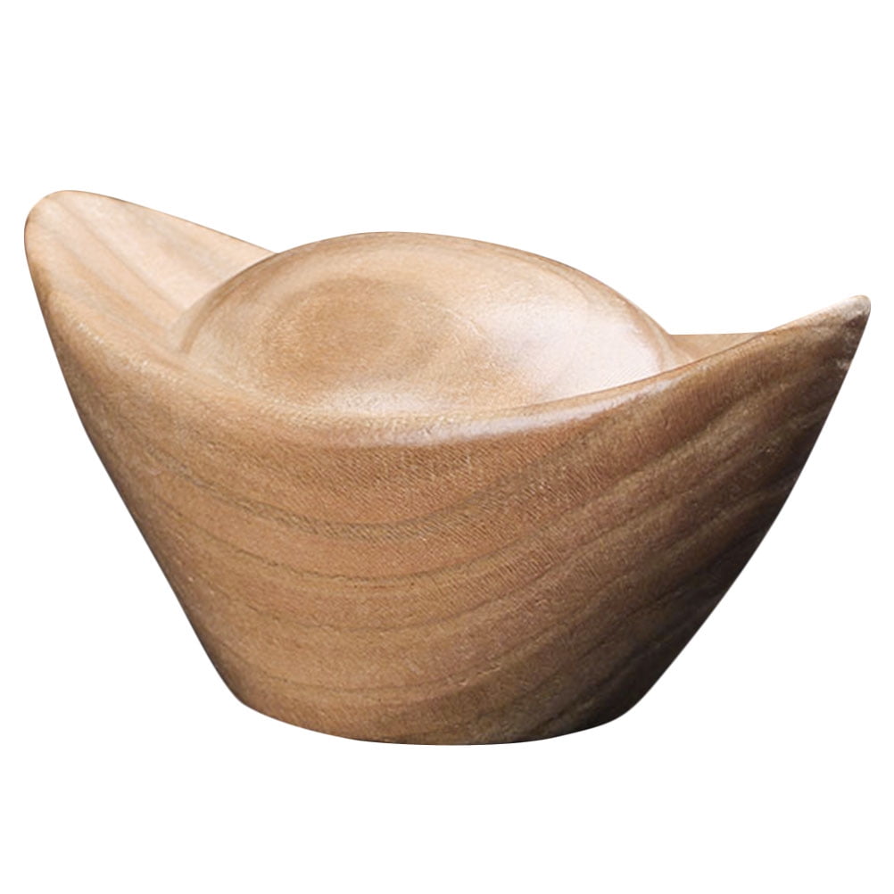 Raindrops Home Decor Wooden Ingot Ornament Beige Wood 1Pack Festival ...