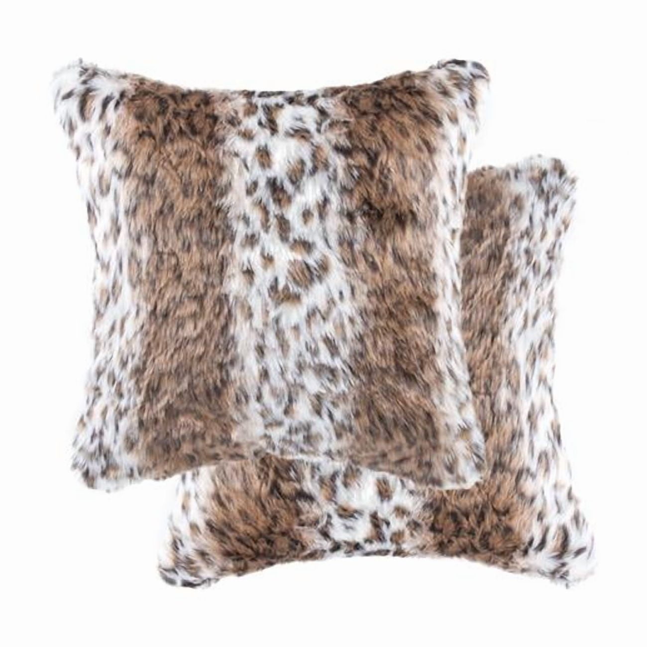 Home Decor Belton Faux Fur Pillow | 2-Piece | Georgetown lynx | 18'x18 ...