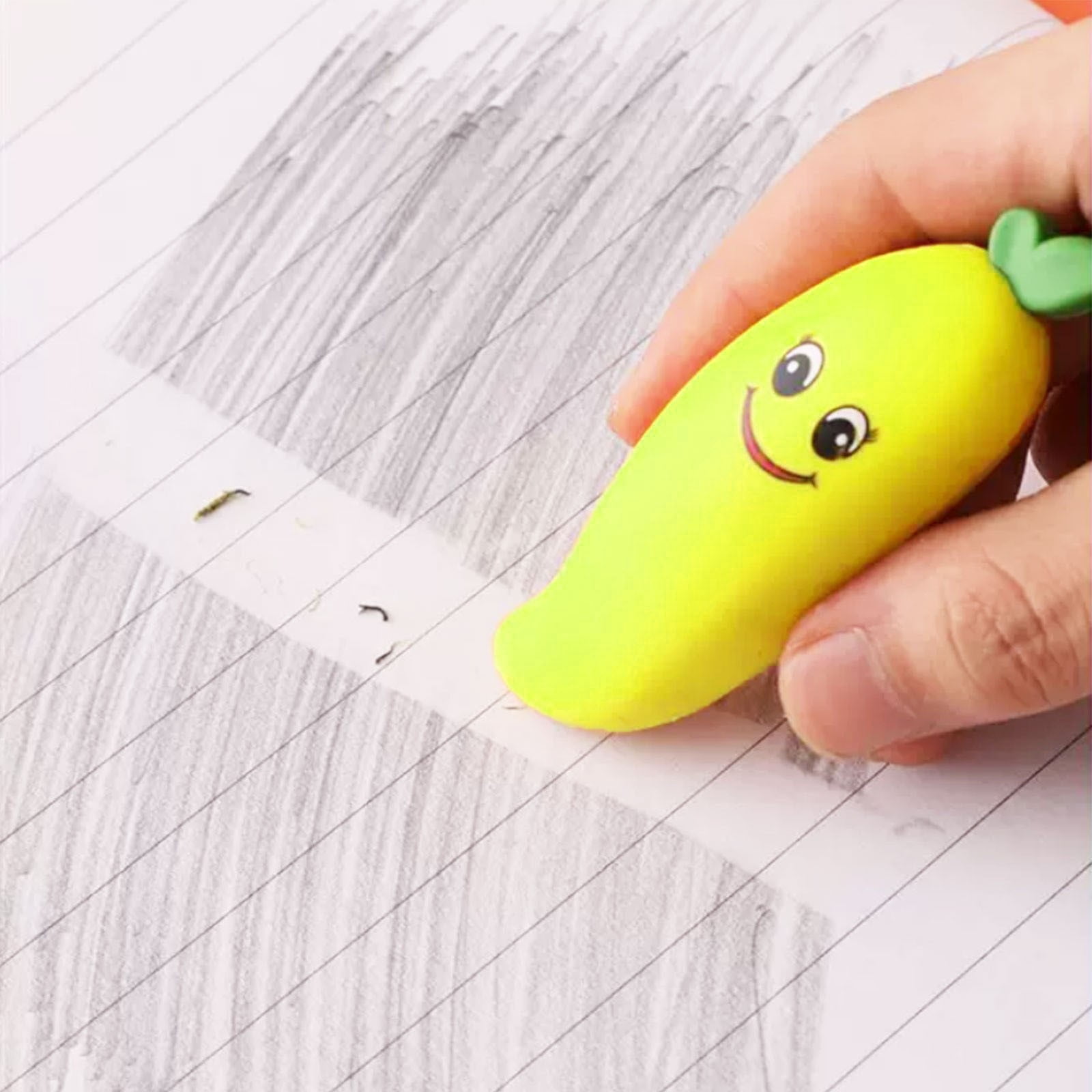Home Decor,Big Mac Fruit Carrot Eraser Cute Eraser Clean and Traceless ...