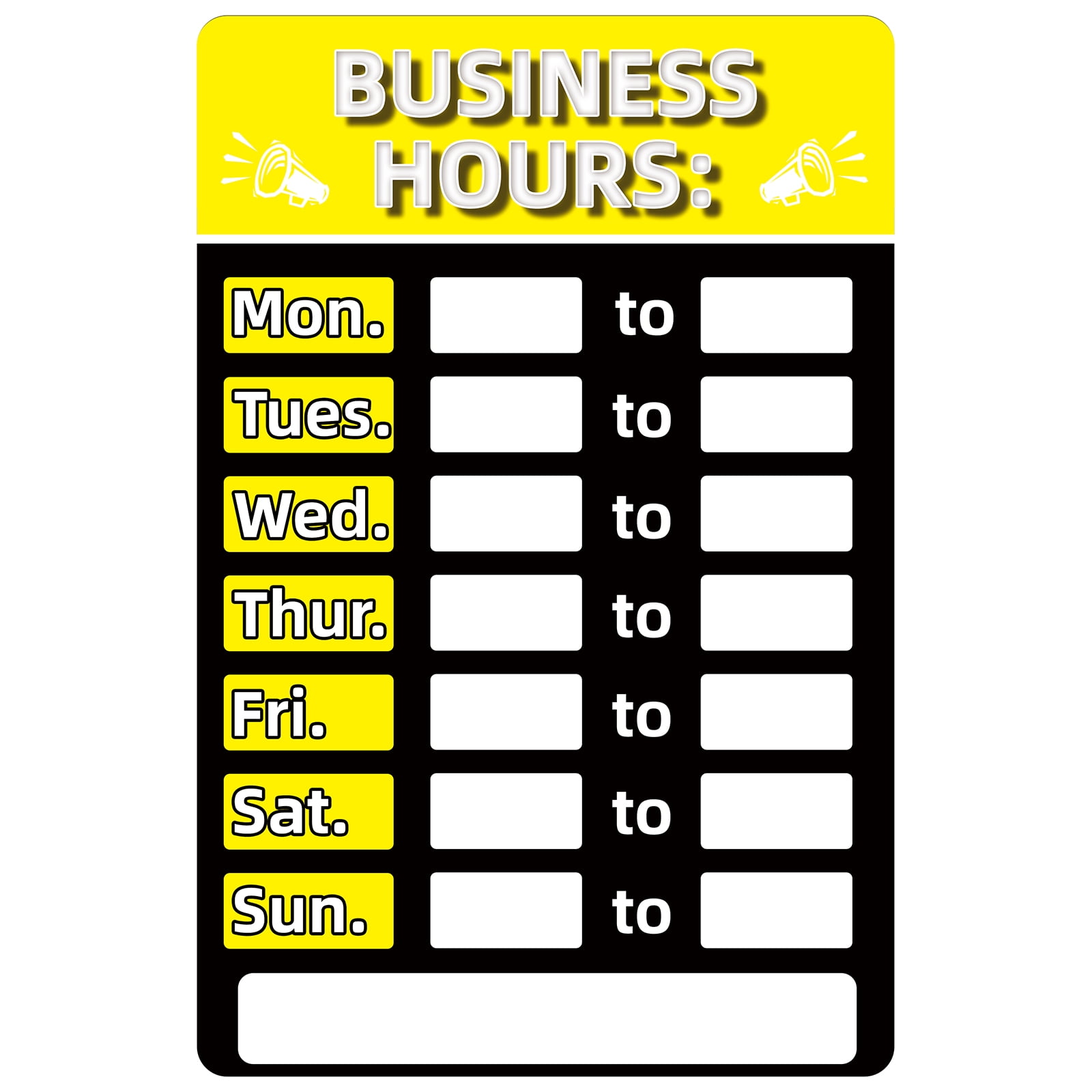 Home Decor Business Hours Sign Adhesive Closed Open Stickers for Office ...