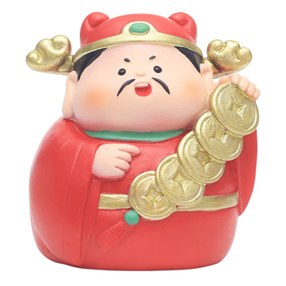 Home Decor Cartoon Resin Chinese God Of Fortune Sculpture for Desktop Decoration Chai Wangye ...