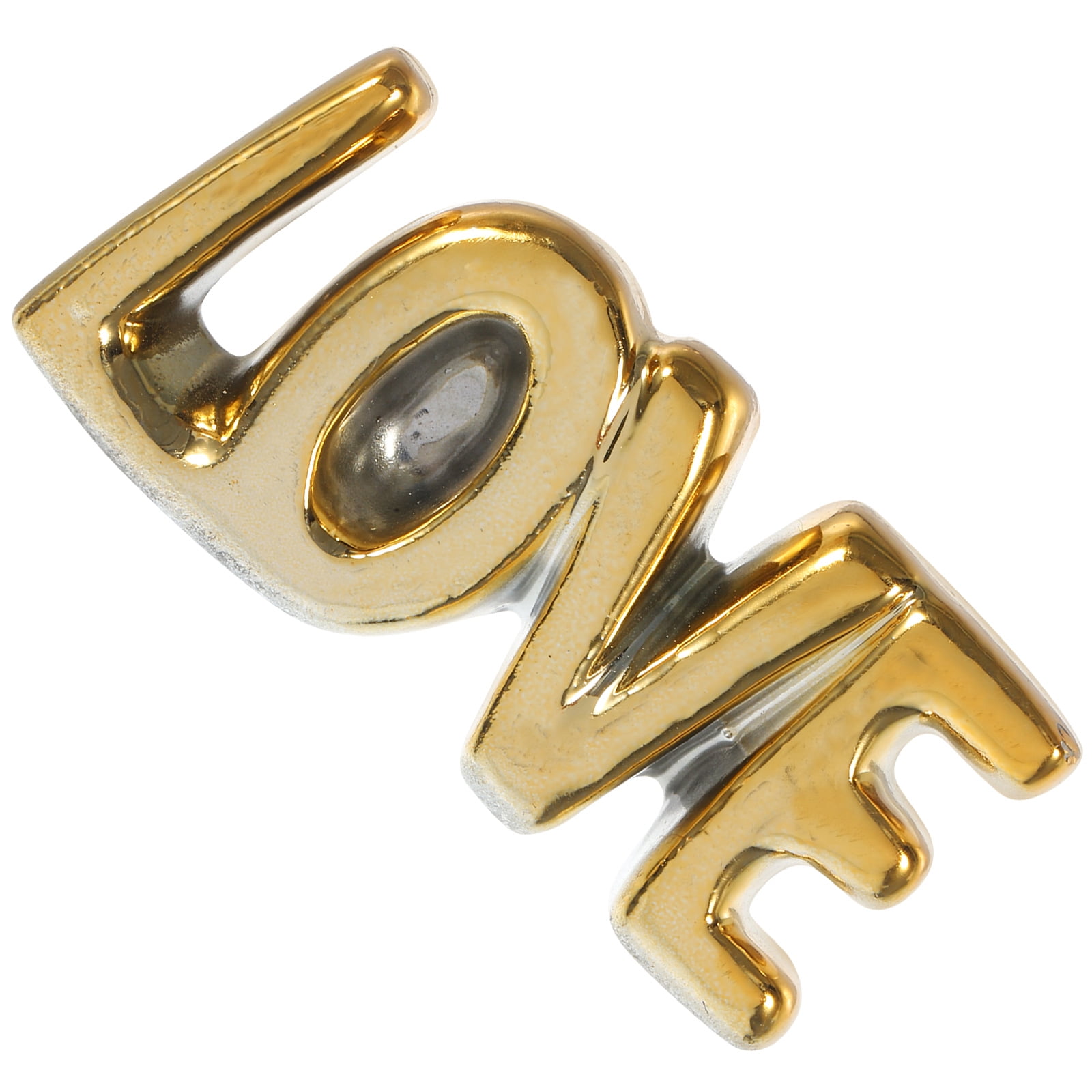 DRAFIDEEP Golden Ceramic Love Letter Decoration for Home or Wedding ...