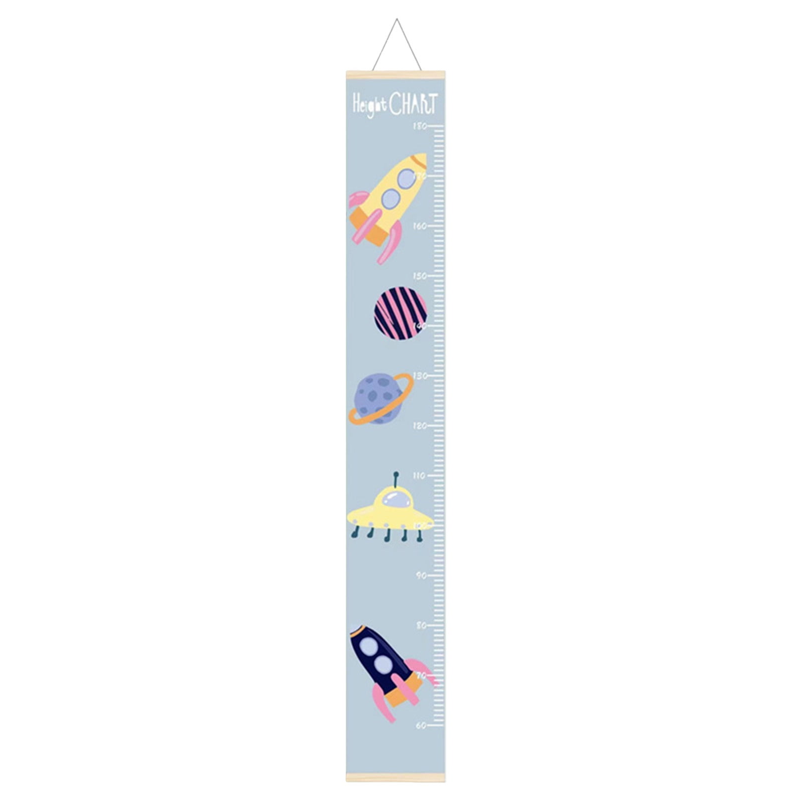 Home Decor Children'S Height Growth Chart Cartoon Pattern Canvas Height Chart Ruler Removable ...