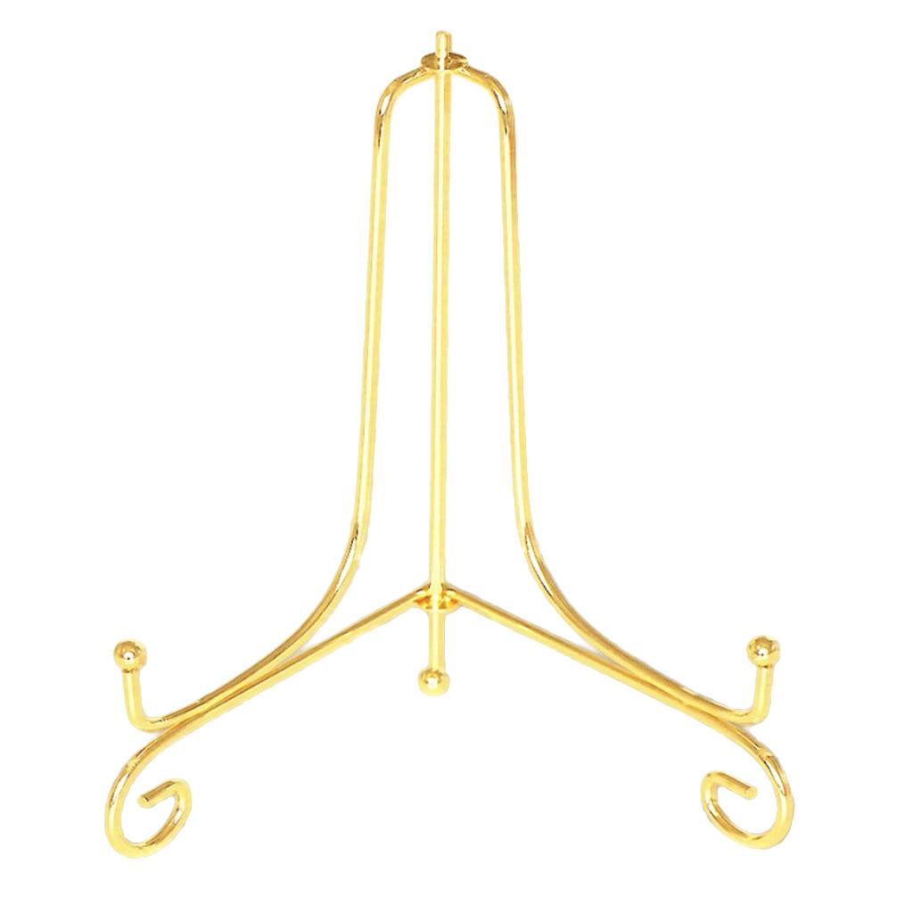 Home Decor China Plate Display Stand Rack Photo Display Easels Gold 4 ...