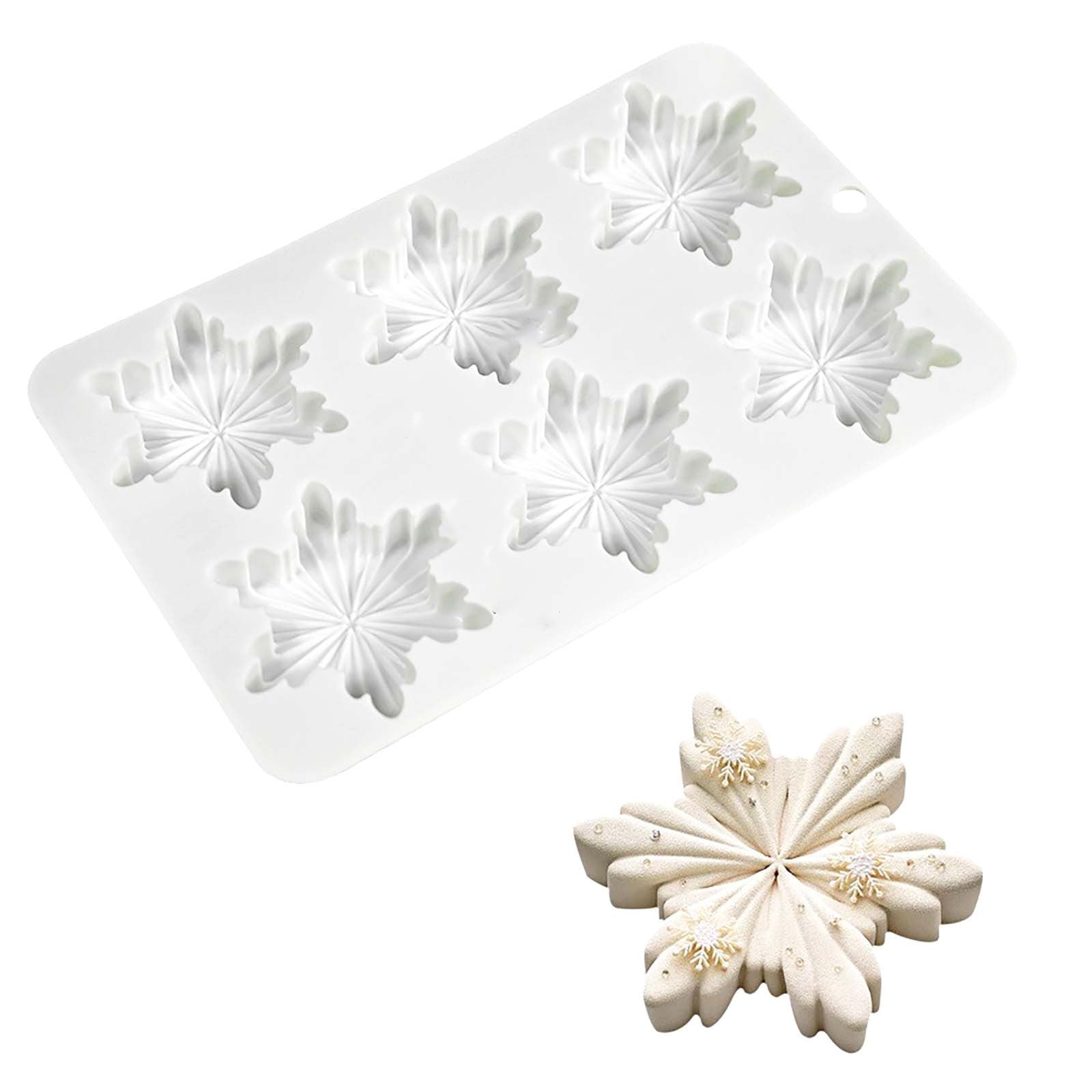 Home Decor Christmas Snowflake Baking Pan Diy Flower Shaped Silicone ...
