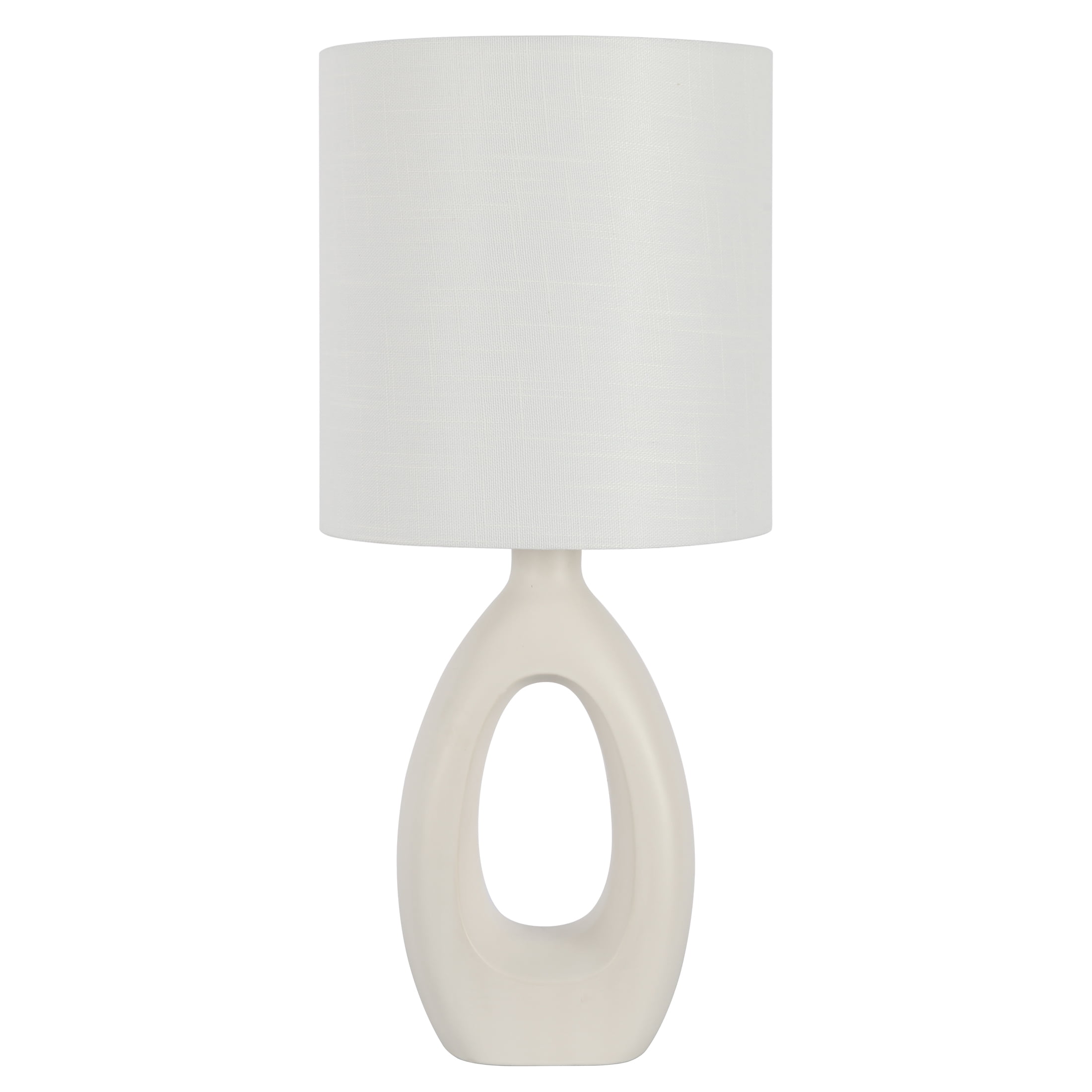 Home Decor Classic Collection White Ceramic Finish Table Lamp, 21"H ...