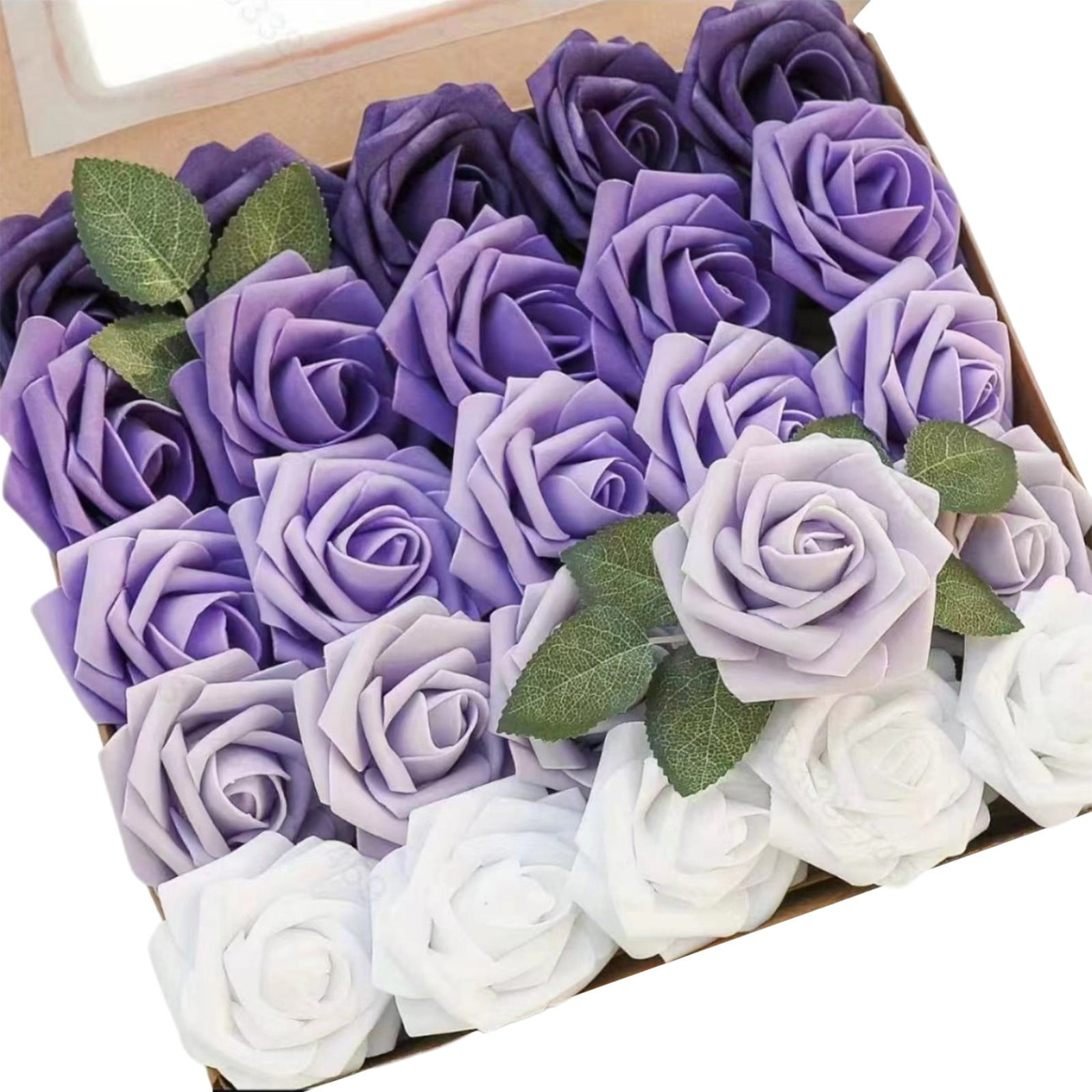 Home Decor Clearance Artificial Flowers 25pcs Real Looking Colors Foam ...