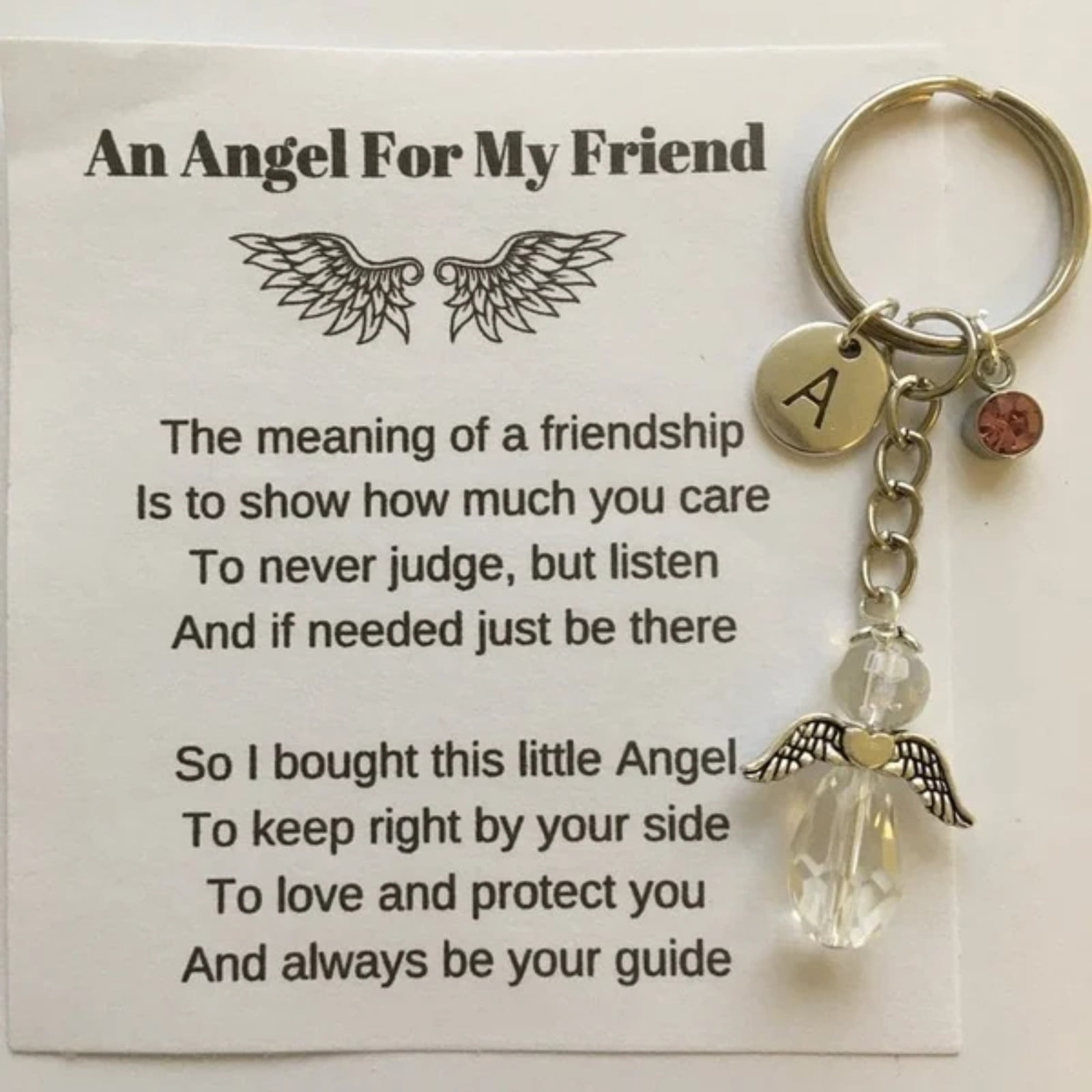 Home Decor Clearance Friendship Gifts Angel Keychain, Protection Angel ...