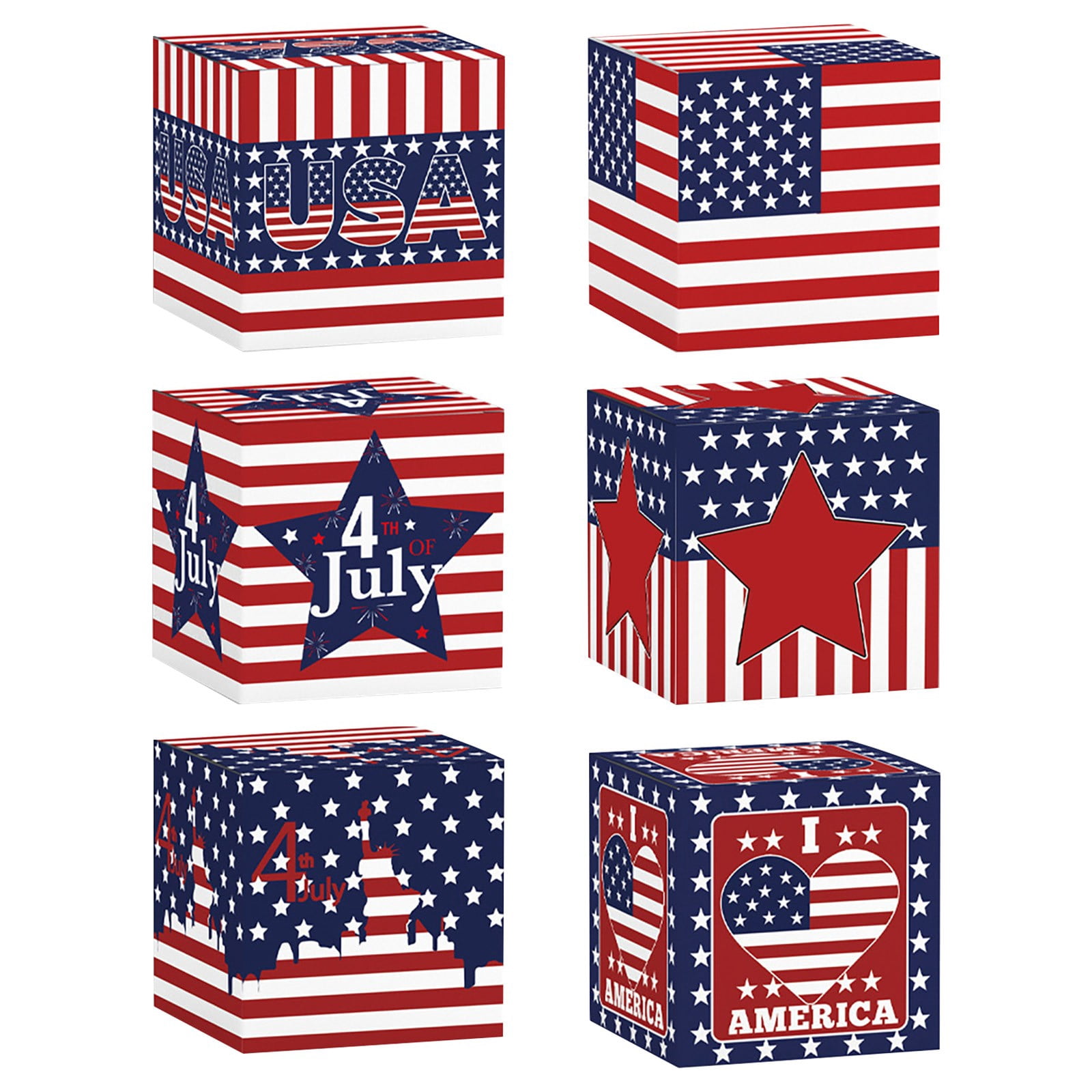 Home Decor Clearance "Independence Day Candy Box Set Pack Of 6 Festive ...