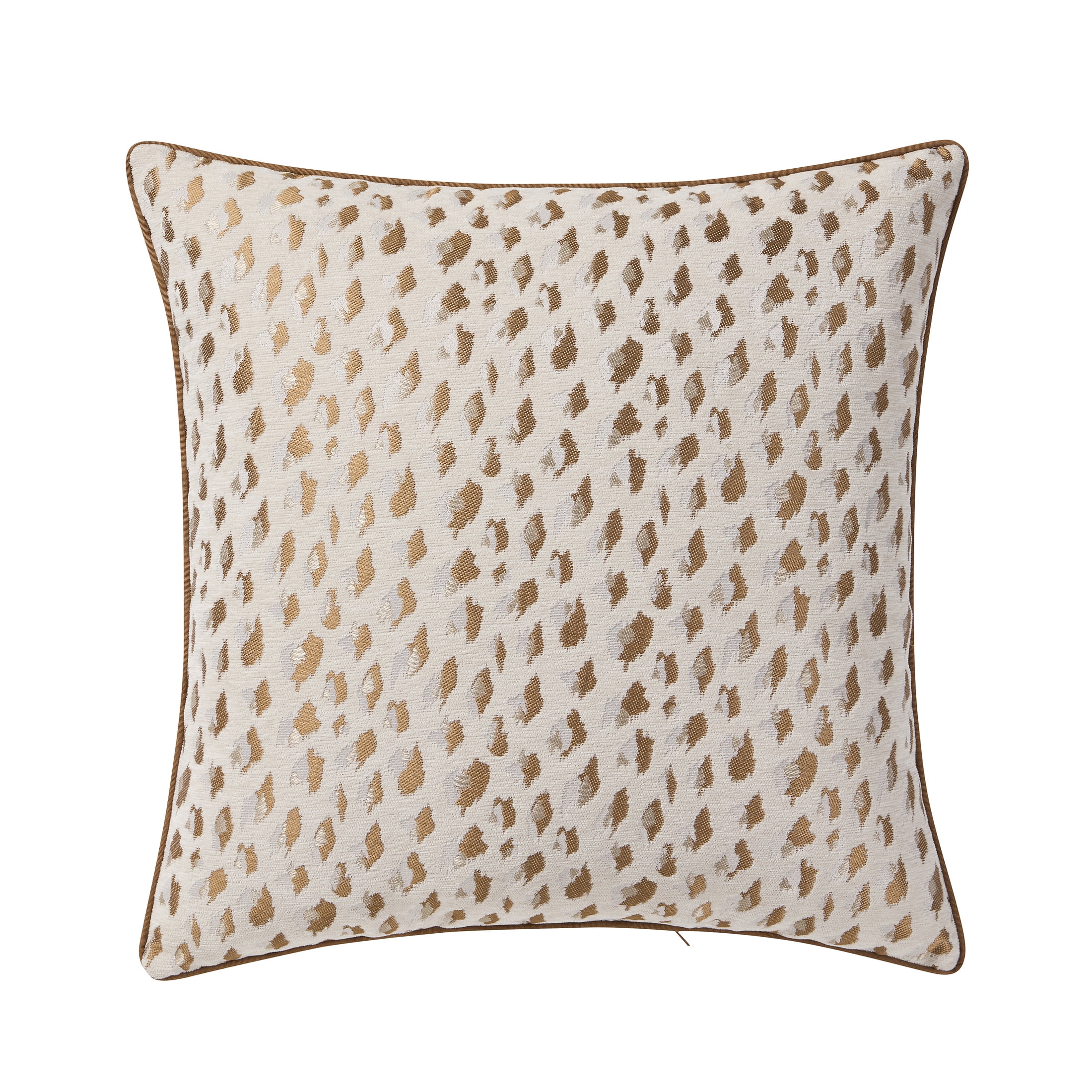 Home Decor Collection 20" x 20" Tan Woven Leopard Decorative Pillow ...