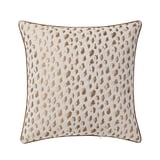 Home Decor Collection 20" x 20" Tan Woven Leopard Decorative Pillow ...