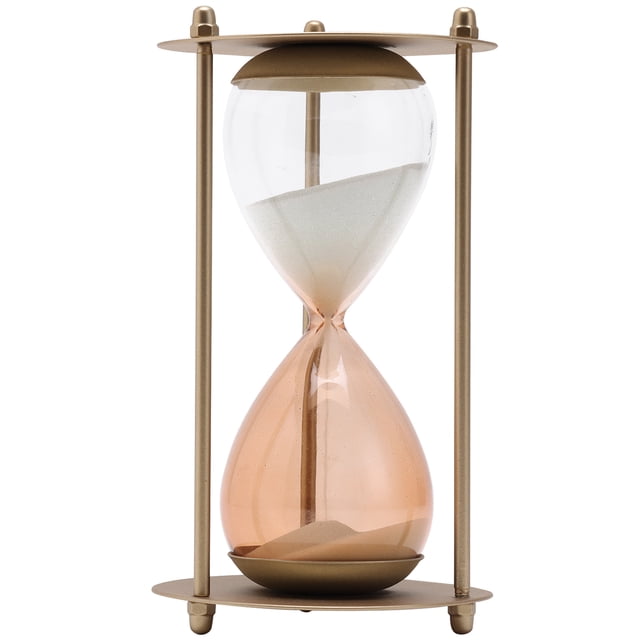 Gold Metal and Glass Tabletop Hour Glass for Office Decor - Walmart ...
